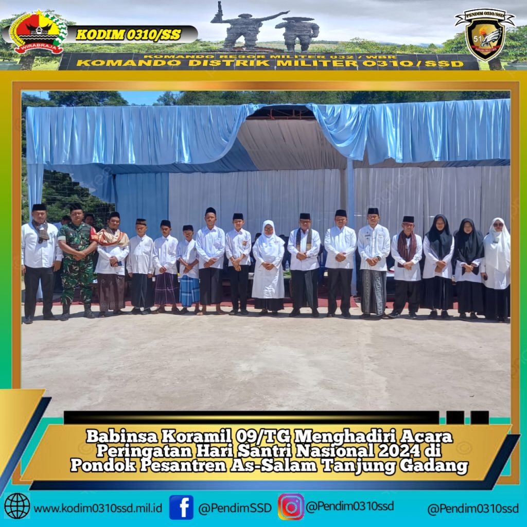 Babinsa Koramil 09/TG Menghadiri Acara Peringatan Hari Santri Nasional ...